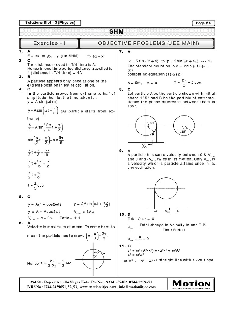 SHM PDF | PDF | Physics | Force