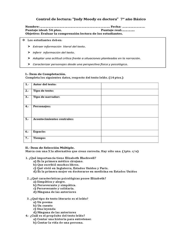 Contro Lectura Judy Moody Es Doctora | PDF | Libros para adolescentes