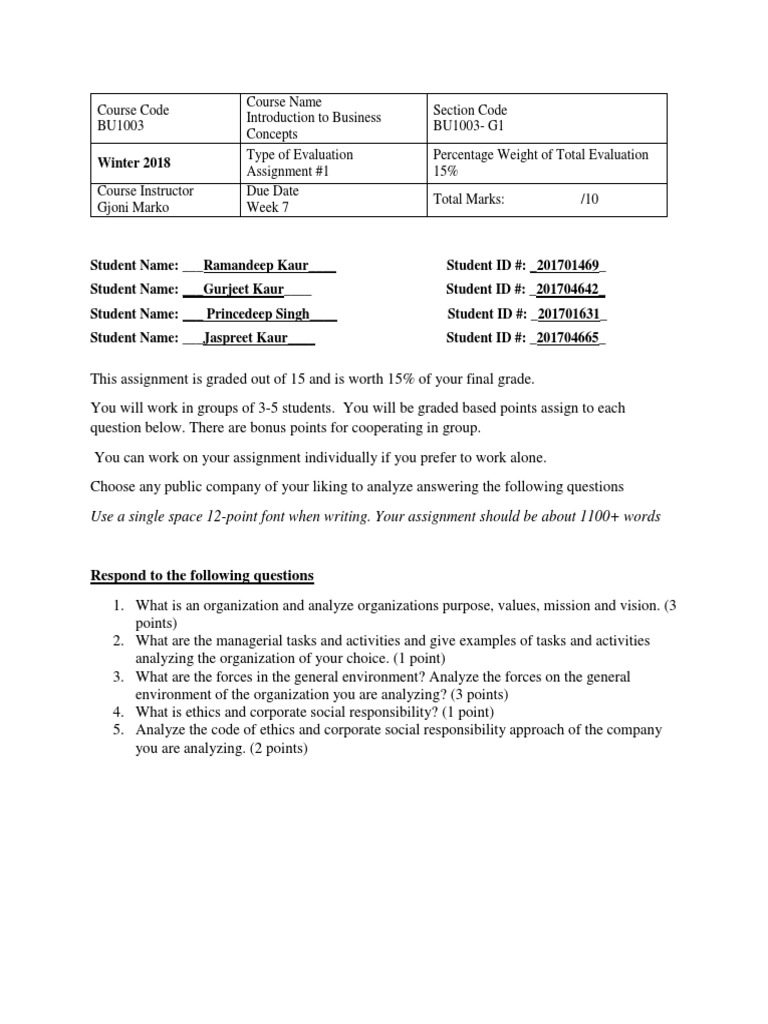 Use A Single Space 12-Point Font When Writing. Your Assignment Should ...