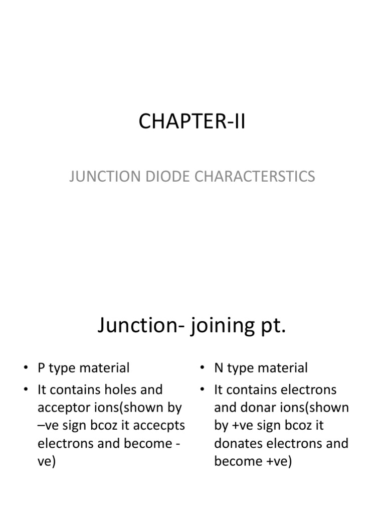 Junction Diode Characteristic | PDF | P–N Junction | Rectifier