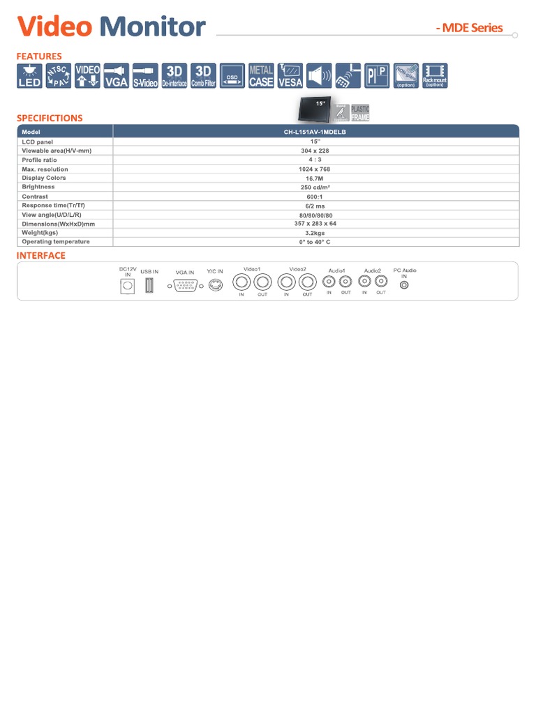 Caracteristicas de Monitor PDF | PDF