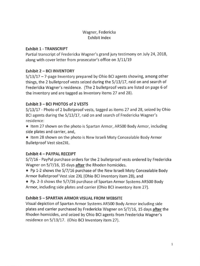 Exhibit 1 Wagner, Fredericka | PDF