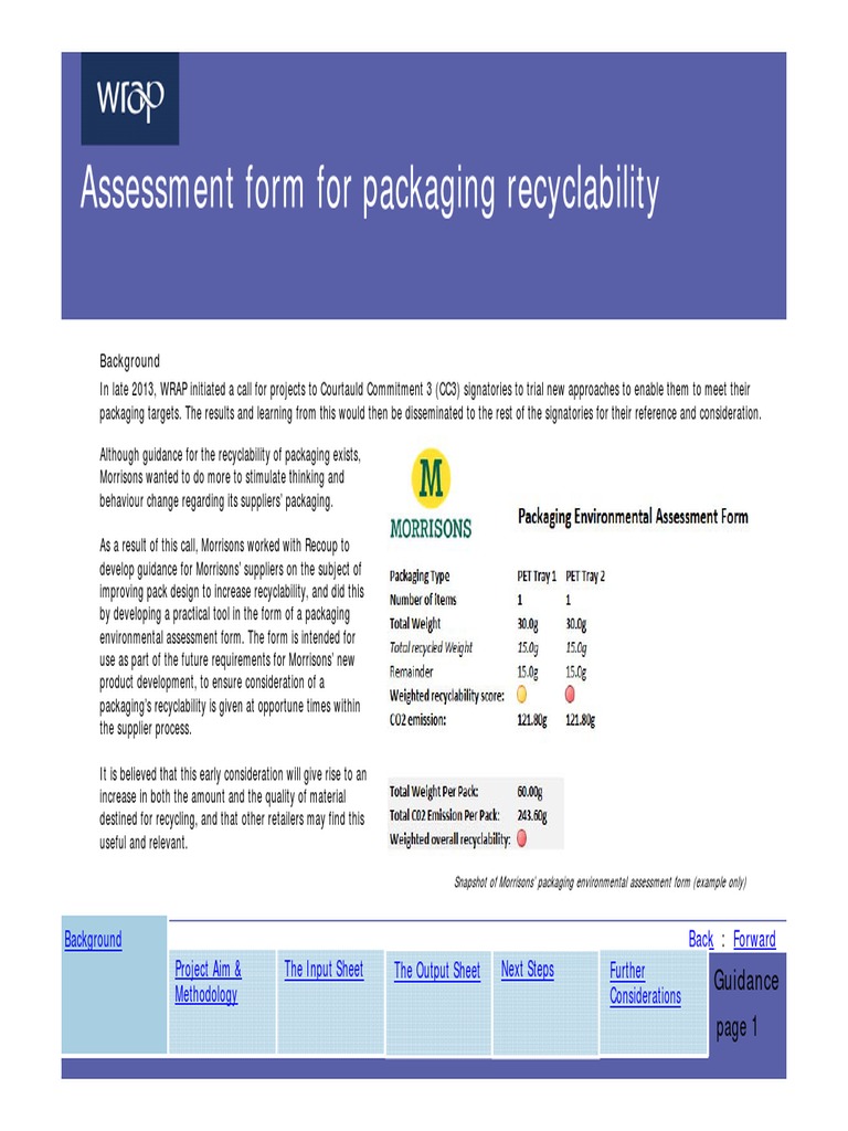 Design For Recyclability Scorecard - Morrisons | PDF | Recycling ...