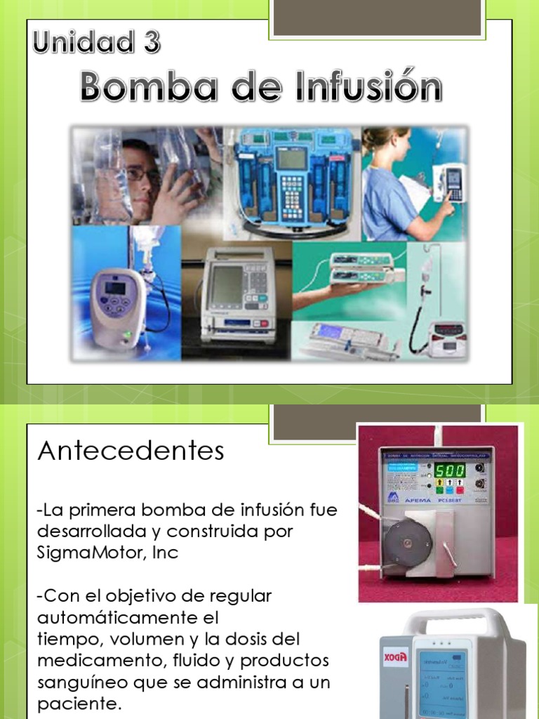 Tipos y manejo de bombas de infusión | PDF | Volumen | Bomba