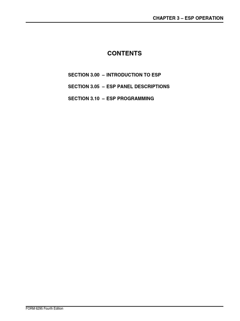 Chapter 3 - Esp Operation: FORM 6295 Fourth Edition | Download Free PDF ...