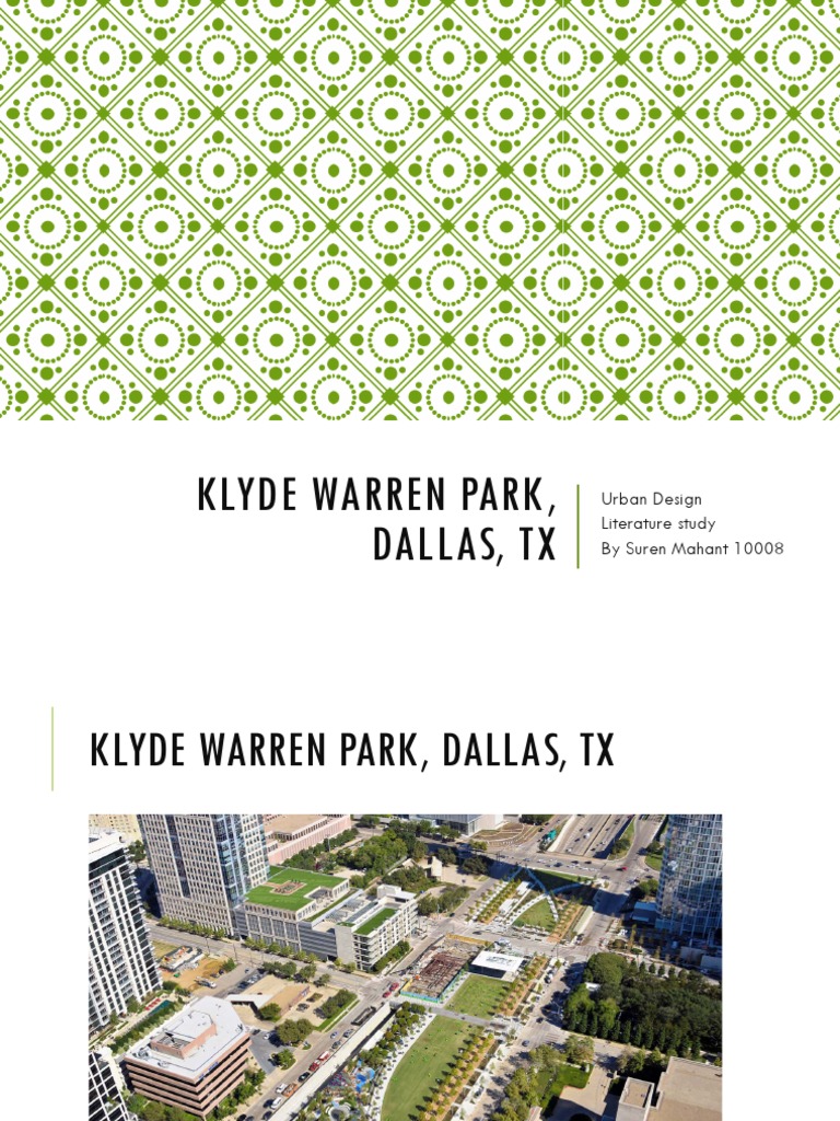 Kyle Warden Park | PDF | Dallas | Land Use