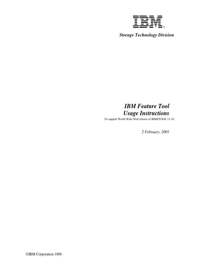 IBM Feature Tool Usage Instructions: Storage Technology Division | PDF ...