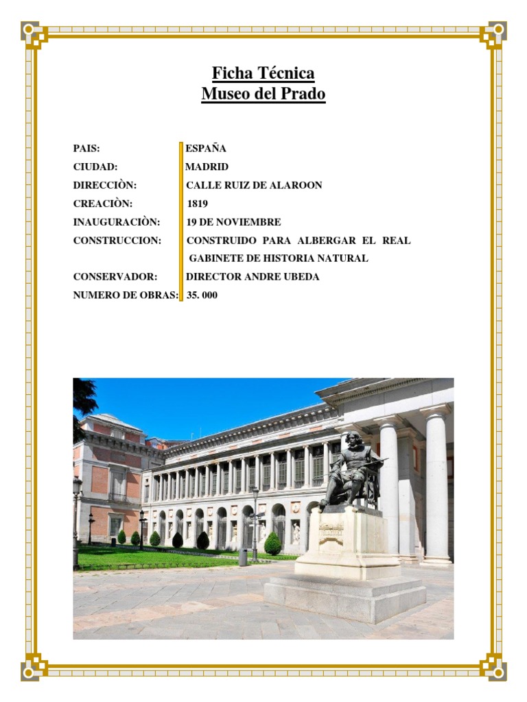 Ficha Técnica Museo del Prado | Museo | Escultura