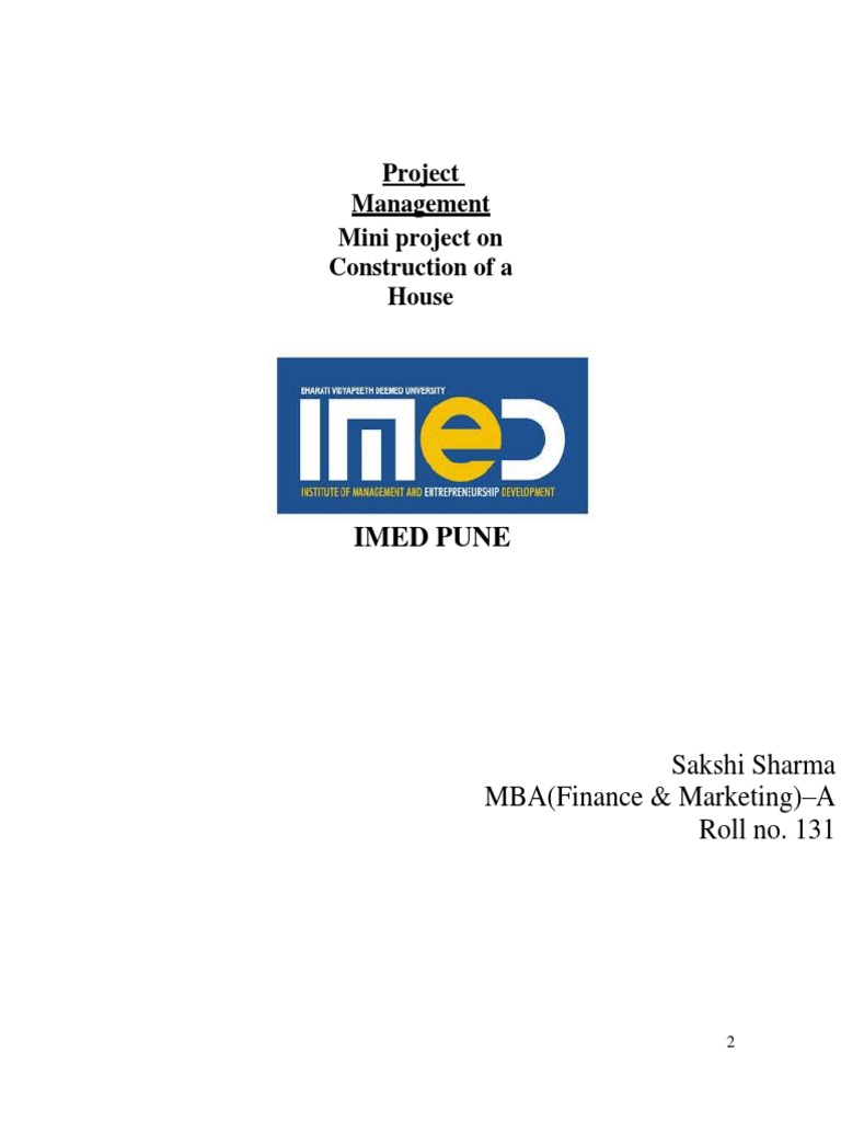 Project Management Mini Project | PDF | Risk Management | Project ...