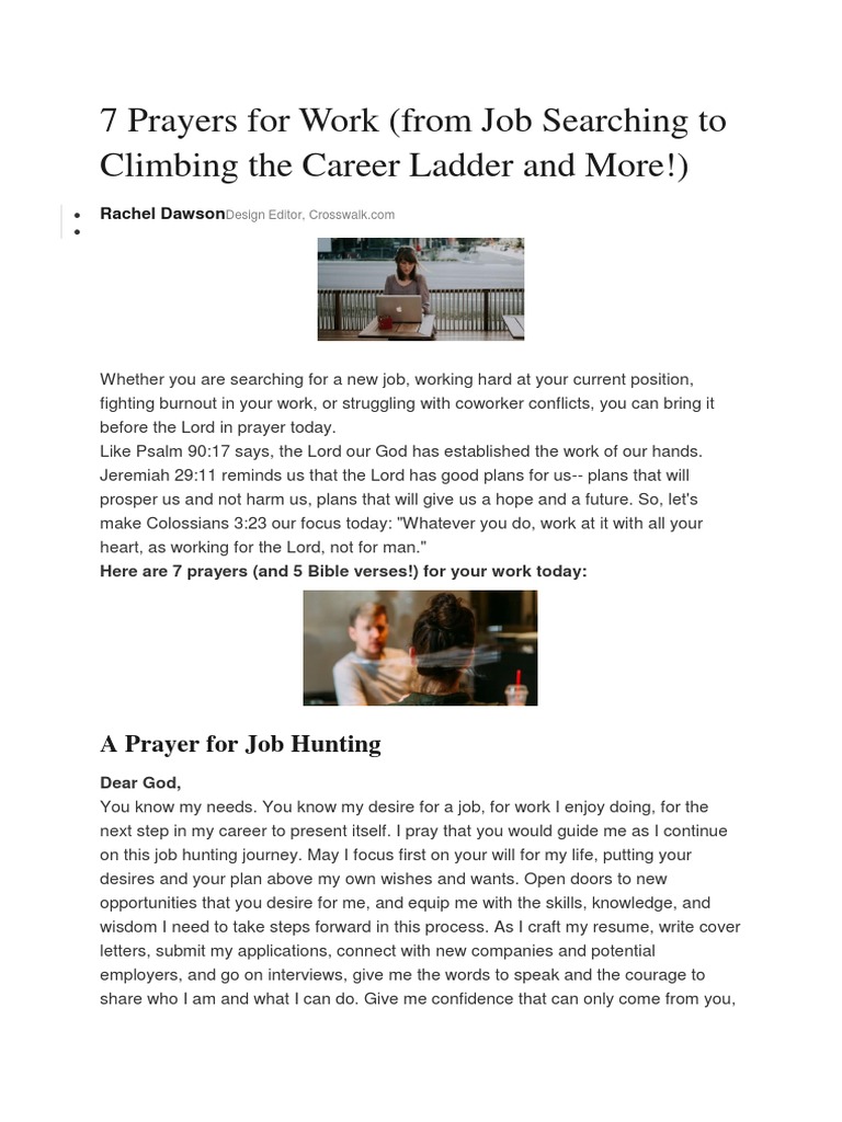 7 Prayers For Work | PDF