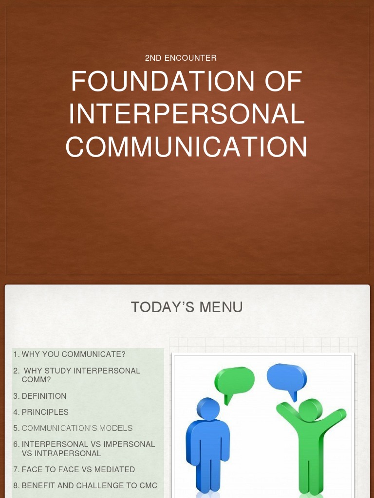Foundation of IC | PDF | Interpersonal Relationships | Interpersonal ...