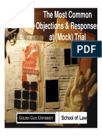 Florida Trial Objections Guide | PDF | Evidence (Law) | Testimony