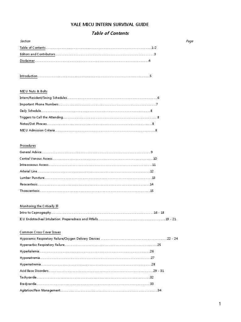 MICU Survival Guide Oct 2018 Tc2mno PDF | PDF