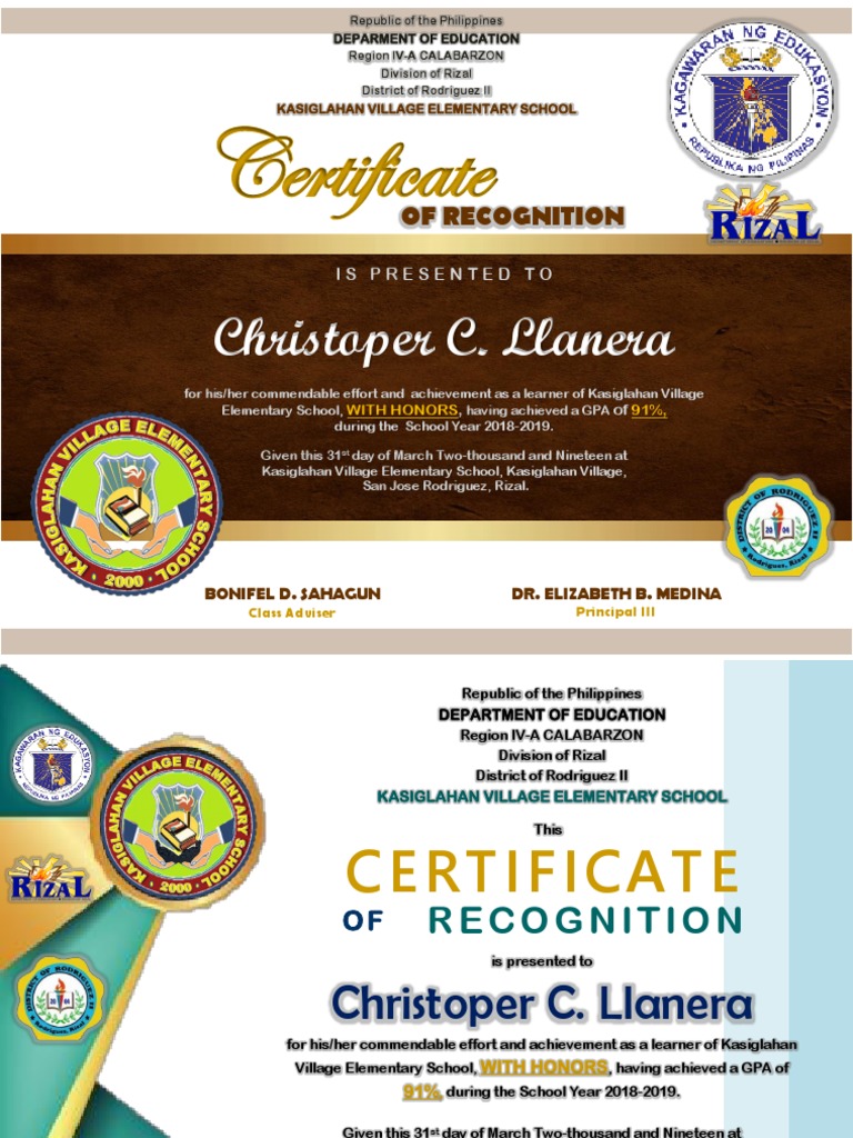 Certificate 102 | Download Free PDF | Philippines