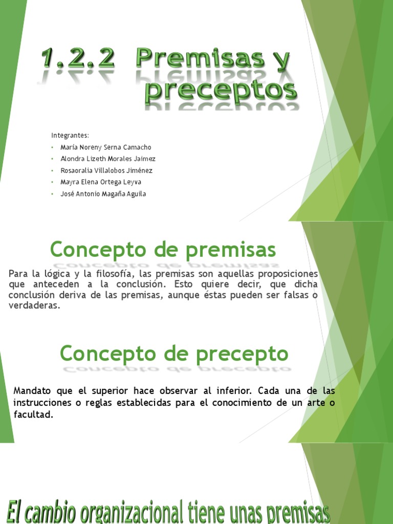 1.2.2 Premisas y Preceptos | Tolerancia | Desarrollo organizacional