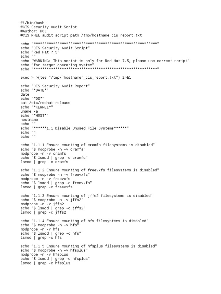RHEL 7 Hardening Script V2 | Superuser | Audit | Free 30-day Trial | Scribd