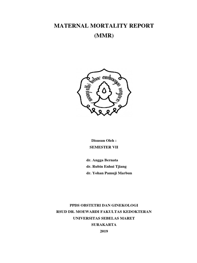 Maternal Mortality Report (MMR) : Disusun Oleh: Semester Vii | PDF