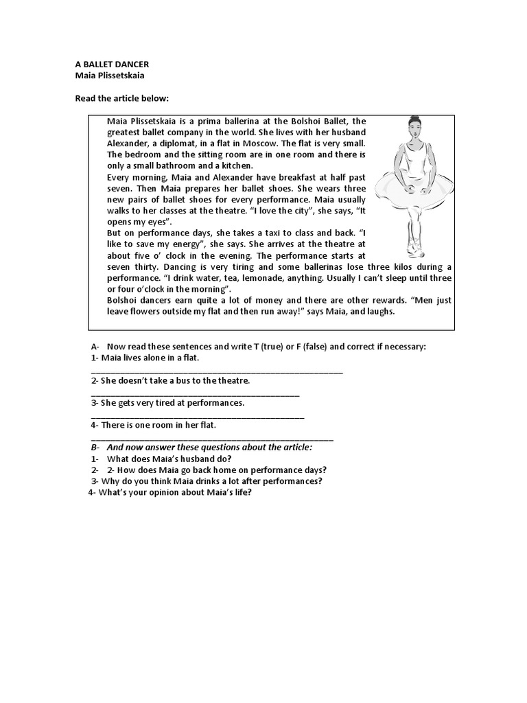 A Ballet Dancer | PDF