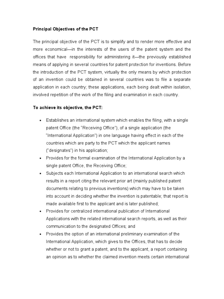 PCT | Download Free PDF | Patent Application | Prior Art