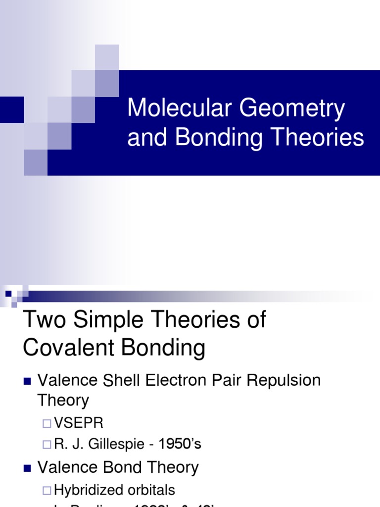 Molecular Geometry and Bonding Theories | PDF | Chemical Polarity ...