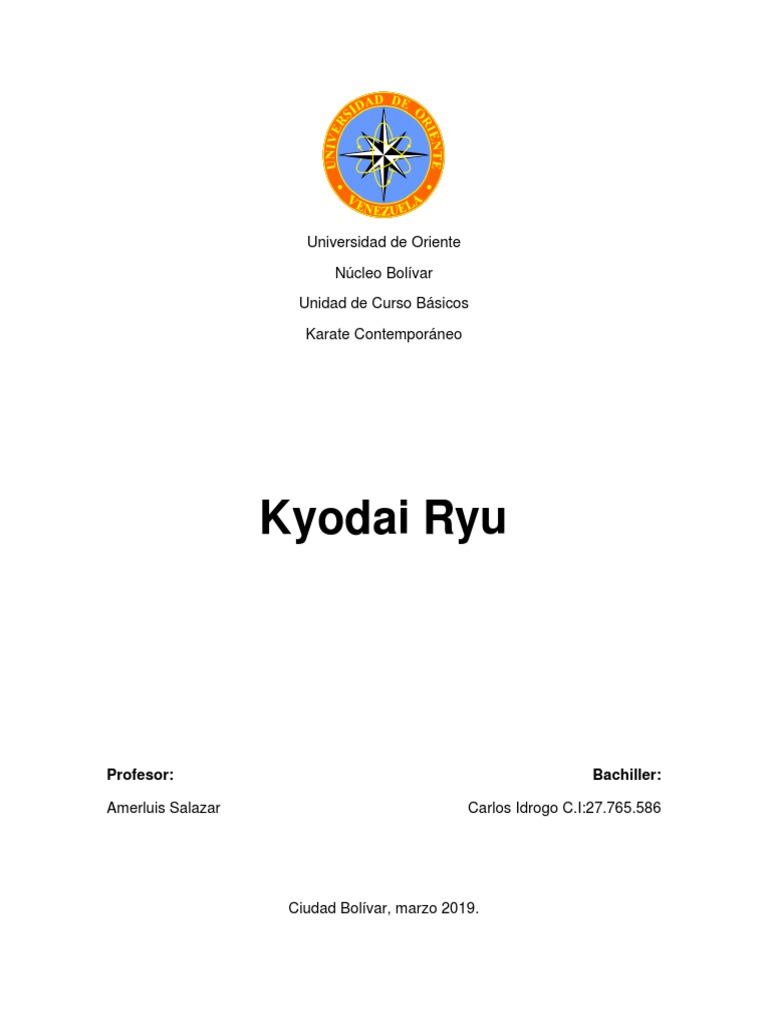 Kyodai Ryu | PDF | Kárate | Kata