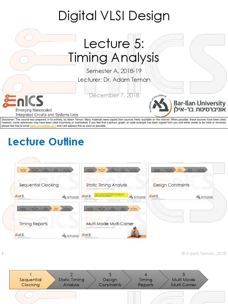 Digital VLSI Design Timing Analysis: Semester A, 2018-19 Lecturer: Dr. Adam Teman | PDF | Logic ...
