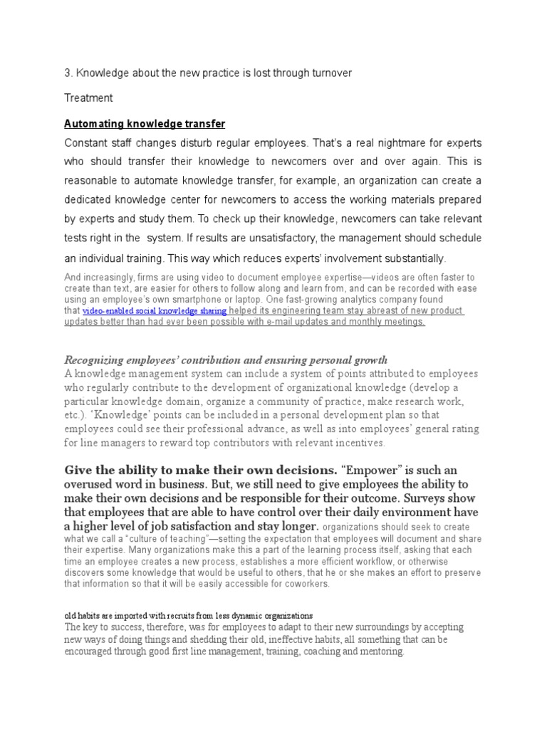 Knowledge About The New Practice | PDF | Expert | Employment