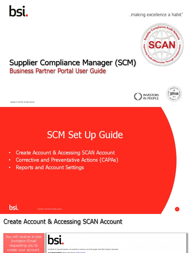 SCM 2.0 Business Partner Portal User Guide - SCAN V 2.0 | PDF ...