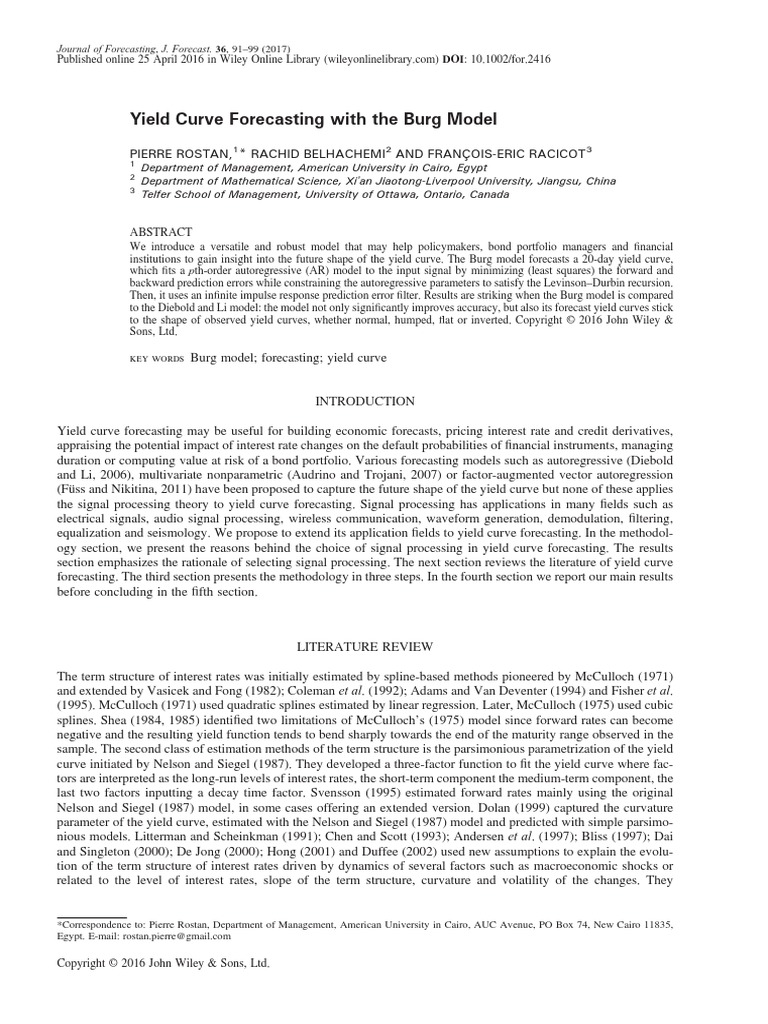 Content Server | PDF | Yield Curve | Autoregressive Model