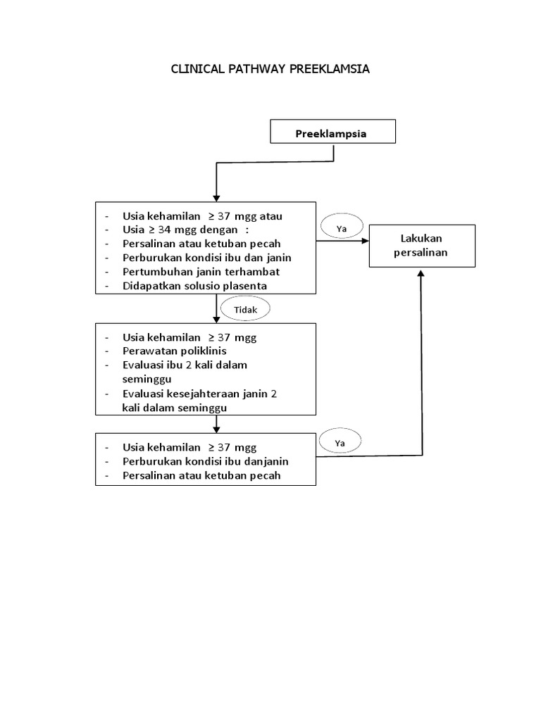 Clinical Pathway Preeklamsia | PDF