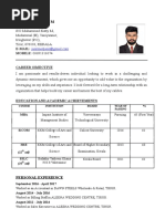 CA Inter Resume Format | PDF | Cognition | Cognitive Science