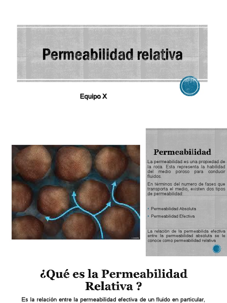 Permeabilidad Relativa | PDF | Permeabilidad (Ciencias de la Tierra) | Agua