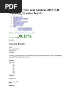 Aakash AIATS-1 Answer Key | PDF