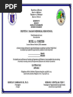 Sample Template For Grade 10 Certificate of Completion | PDF