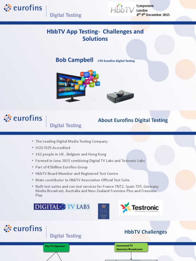 HBBTV App Testing-Challenges and Solutions: Symposium London 8 9 ...