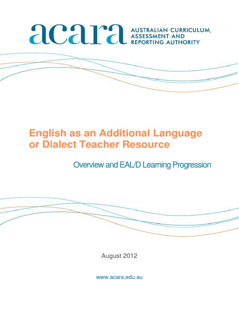 English As An Additional Language or Dialect Teacher Resource | PDF ...