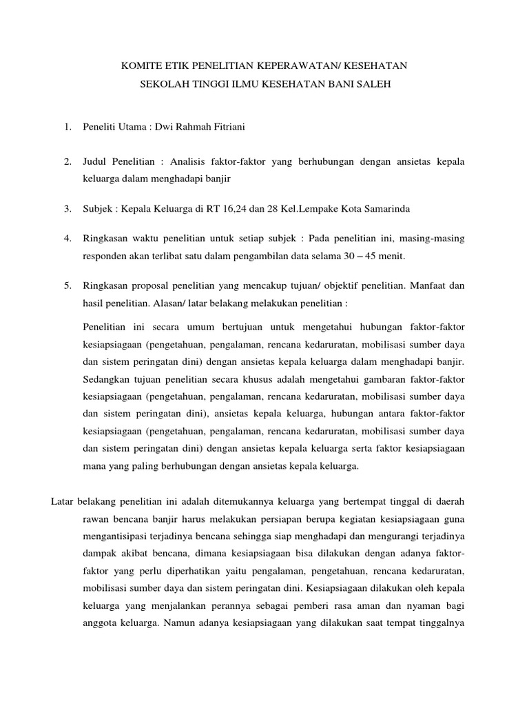 Contoh Protokol Etik Manual | PDF