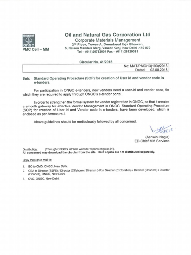 ONGC Vendor Guide | PDF