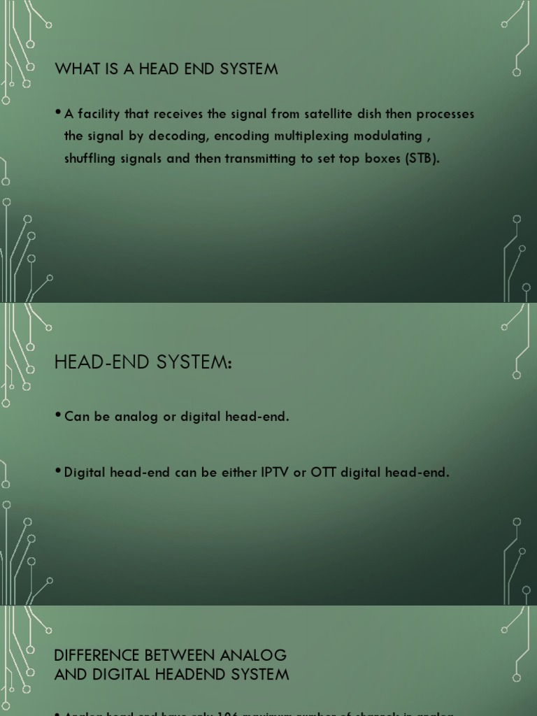 What Is A Head End System | PDF