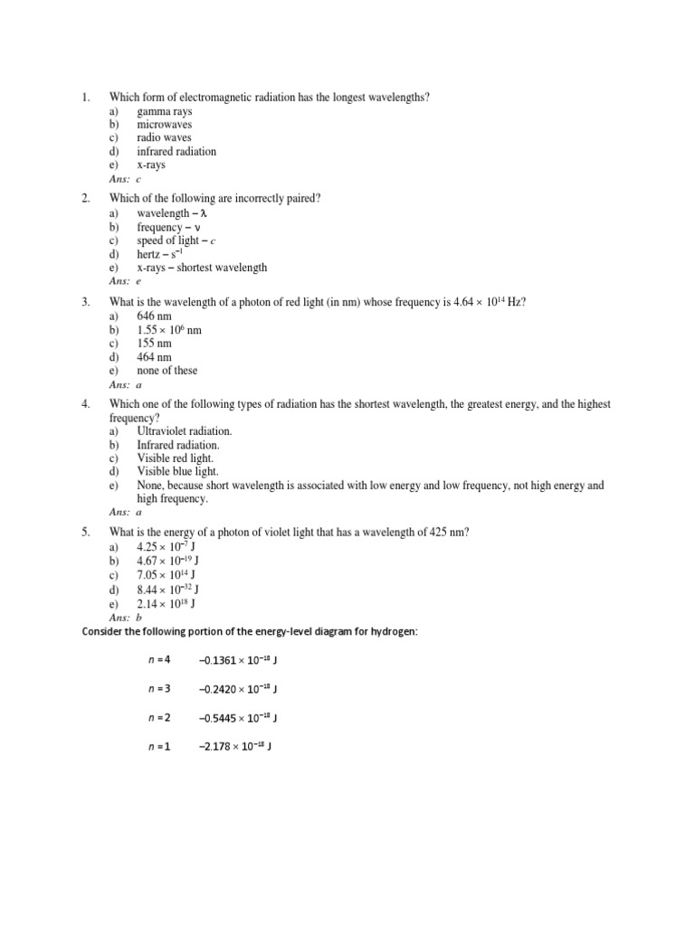 Atomic Structure Review | PDF | Atomic Orbital | Electromagnetic Spectrum