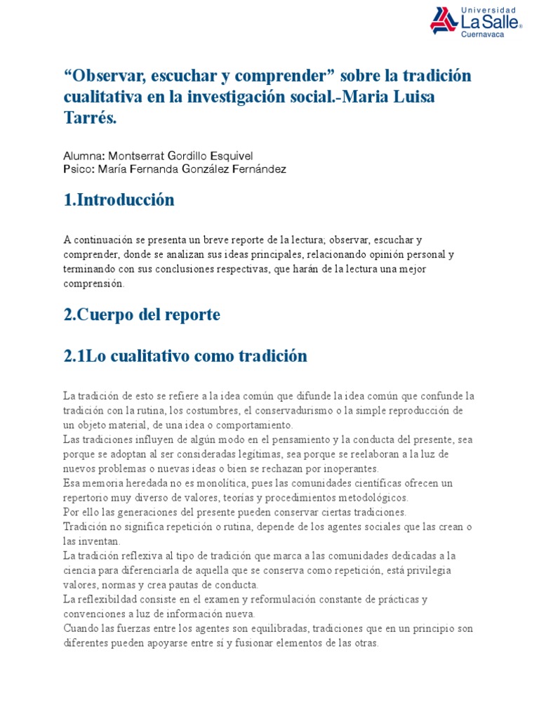Capítulo 1 Observar, Escuchar y Comprender PDF | PDF | Sociología | Science Capítulo 1 Observar, Escuchar y Comprender PDF | PDF | Sociología | Science