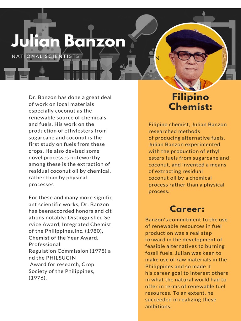 Julian Banzon: Filipino Chemist | PDF | Natural Environment | Agriculture