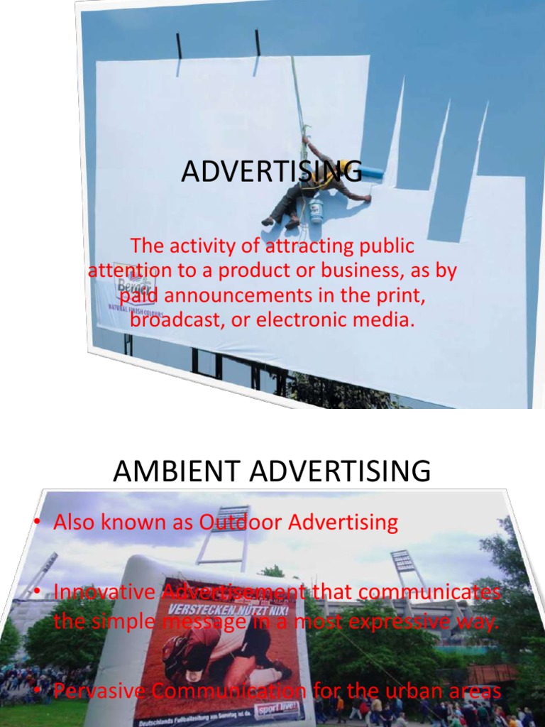 Ambient Advertising | PDF | Advertising | Mass Media