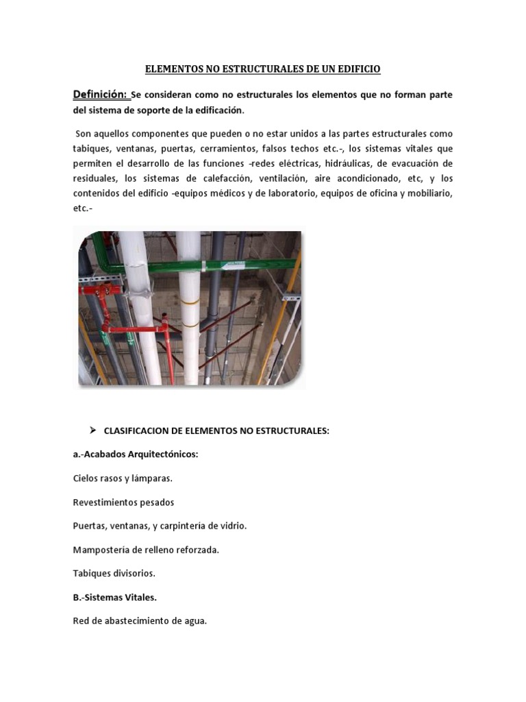 Elementos No Estructurales en Edificios | PDF | Ventana | Lentes