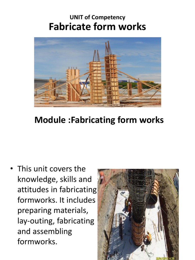 02 Fabricate Form Works | Framing (Construction) | Building Engineering