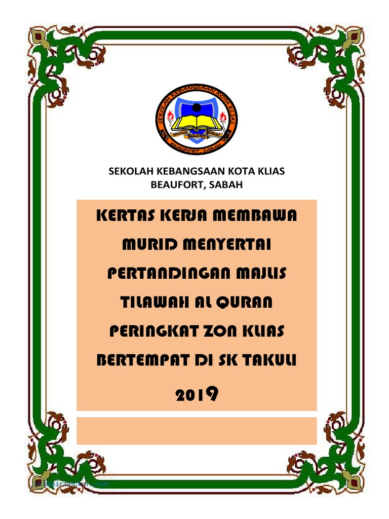 Cover Laporan MTQ | PDF