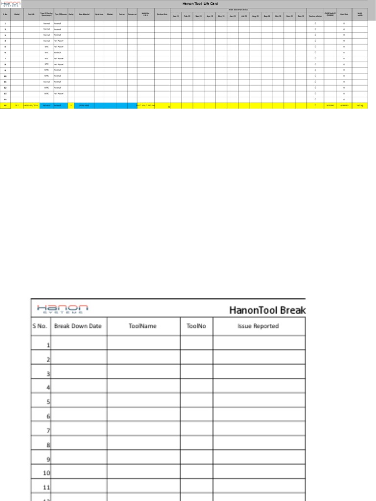 Tool Life Monitoring | PDF | Building Materials | Business Process