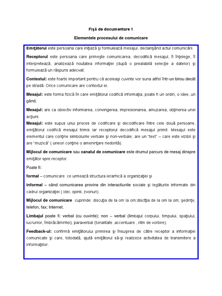 Fişe Documentare | PDF