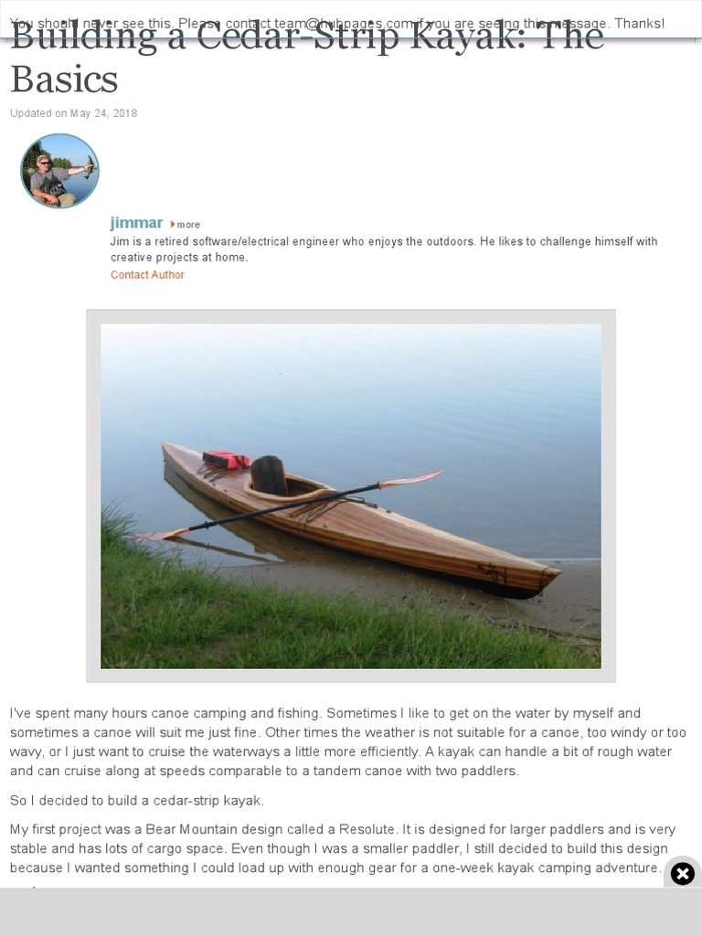 Building A Cedar-Strip Kayak: The Basics - SkyAboveUs PDF | PDF | Kayak ...