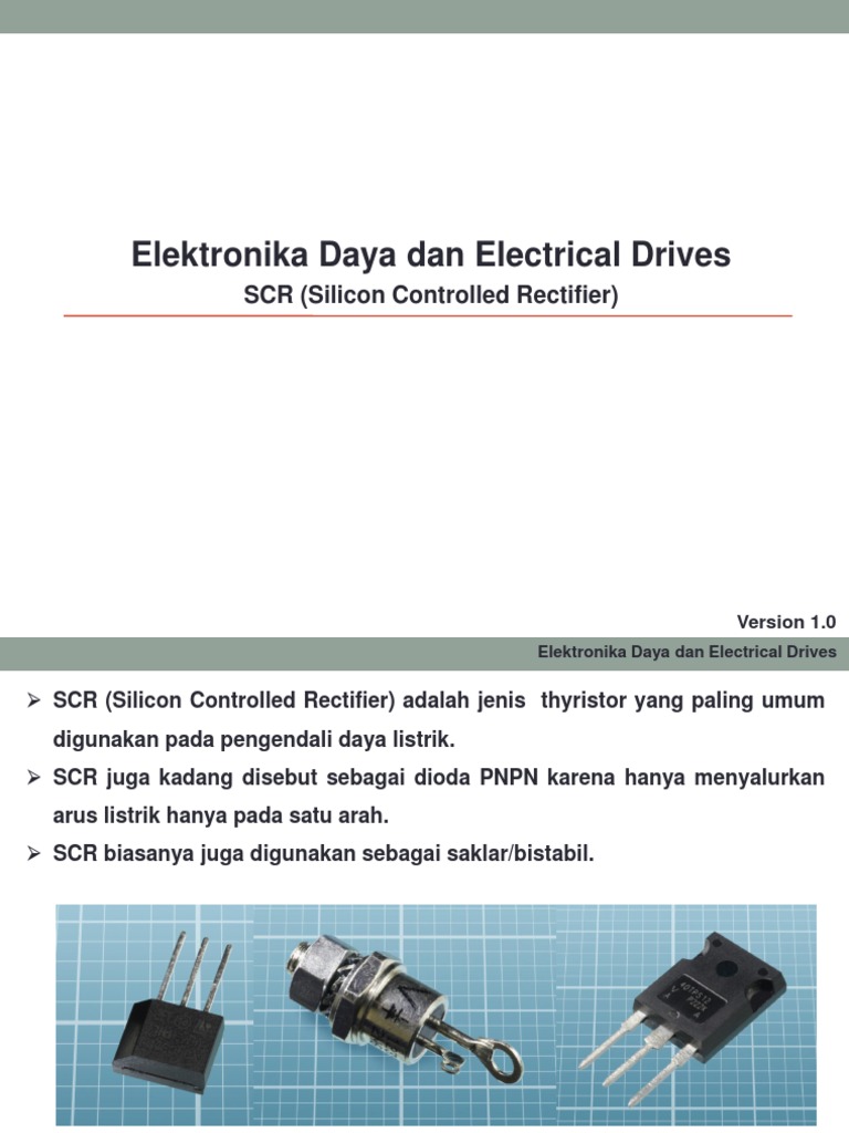 Karakteristik dan Fungsi SCR dalam Elektronika | PDF | Teknologi & Rekayasa